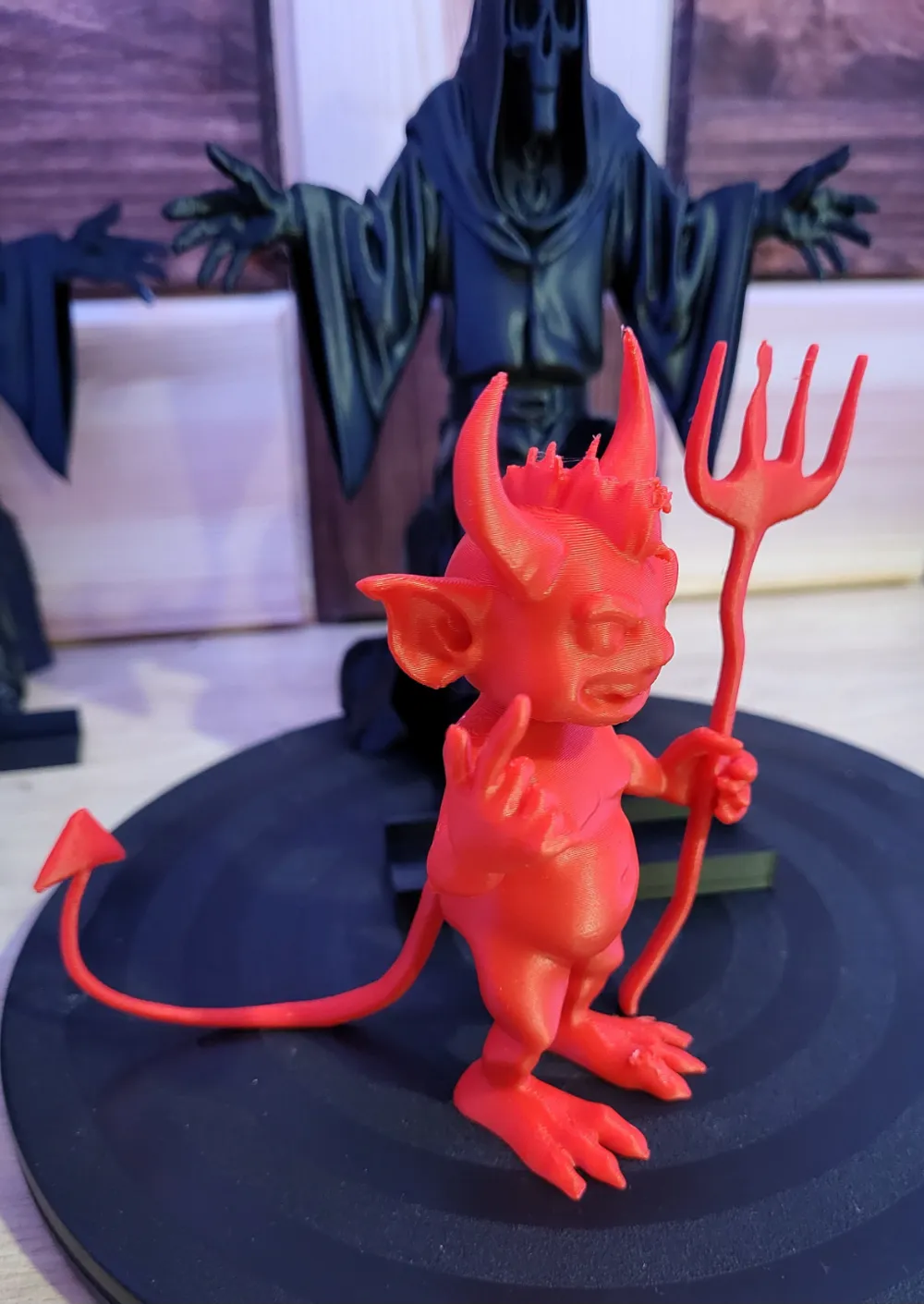 Cute Little Red Devil Figure- Chibi Imp Statue - Free 3D Print Model ...