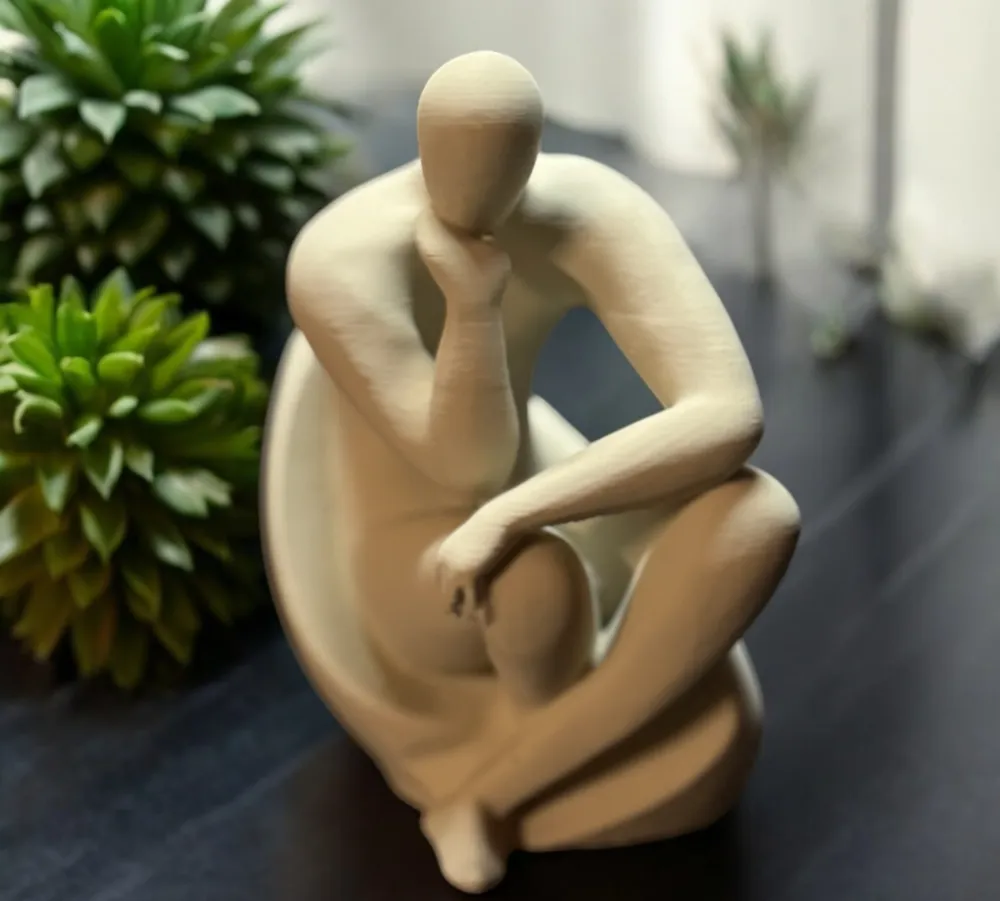 minimalist thinker abstract sculpture by Leventora.design MakerWorld ...