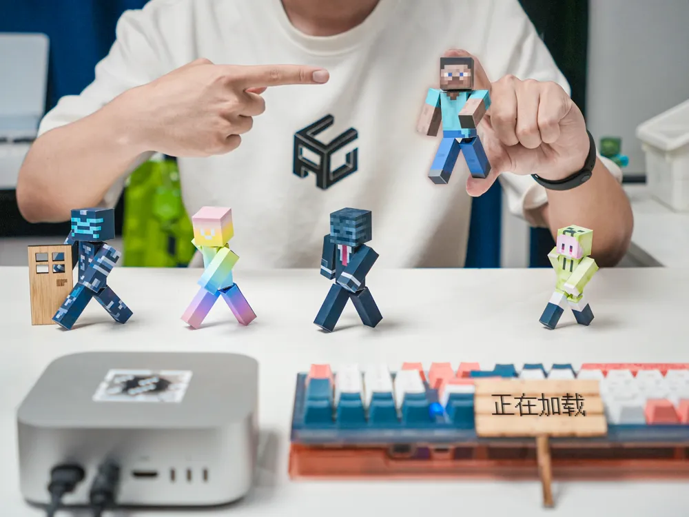 Minecraft Posable Figure | Low-Cost 2D+3D Custom My World - Free 3D ...