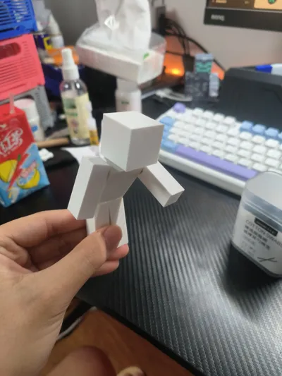 Minecraft Posable Figure | Low-Cost 2D+3D Custom My World - Free 3D ...