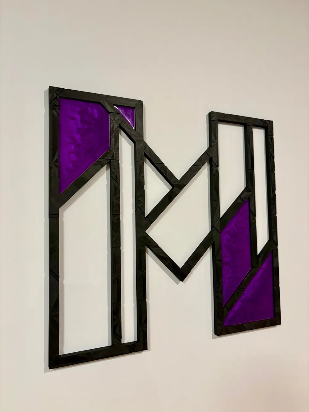 Geometric "M" Wall Art - Free 3D Print Model - MakerWorld