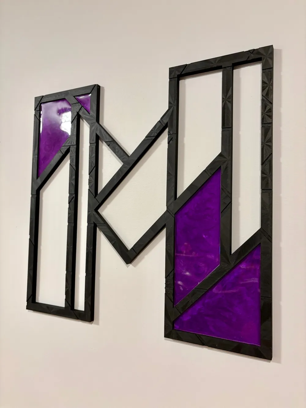 Geometric "M" Wall Art - Free 3D Print Model - MakerWorld