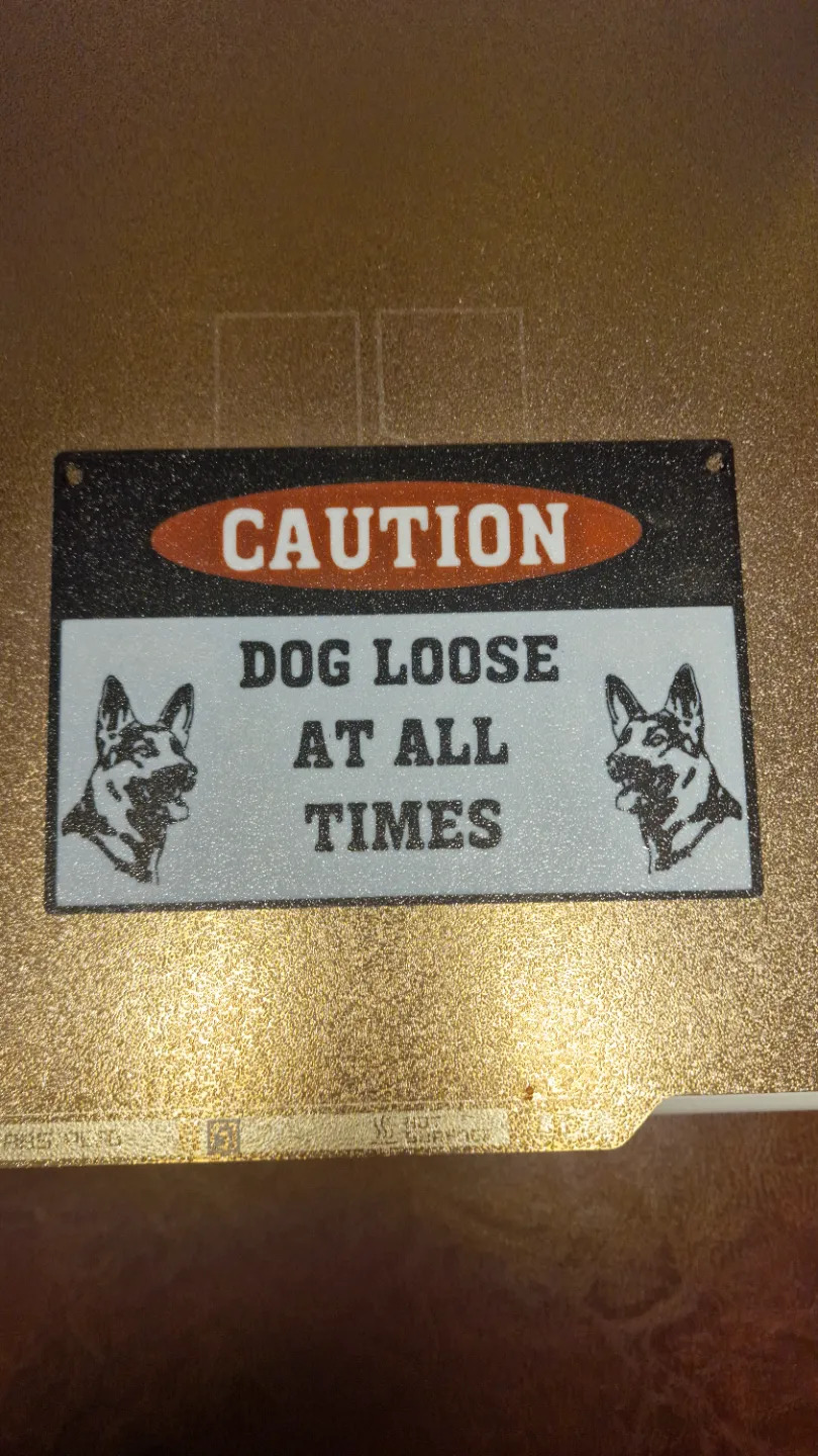 Dog Loose At All Times Sign by DwarvenTraveller MakerWorld: Download ...