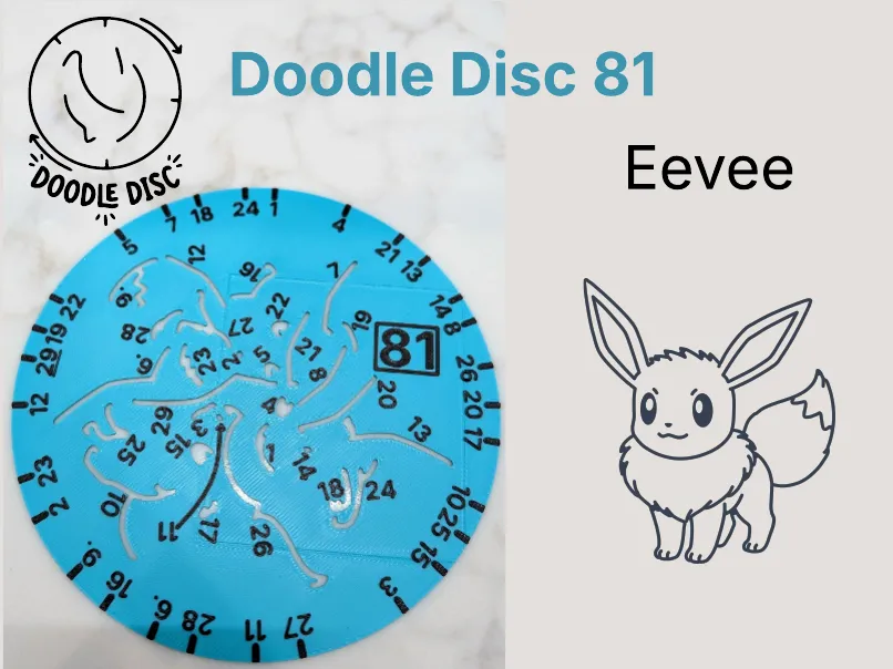 Doodle Disc 81 Eevee - Free 3D Print Model - MakerWorld