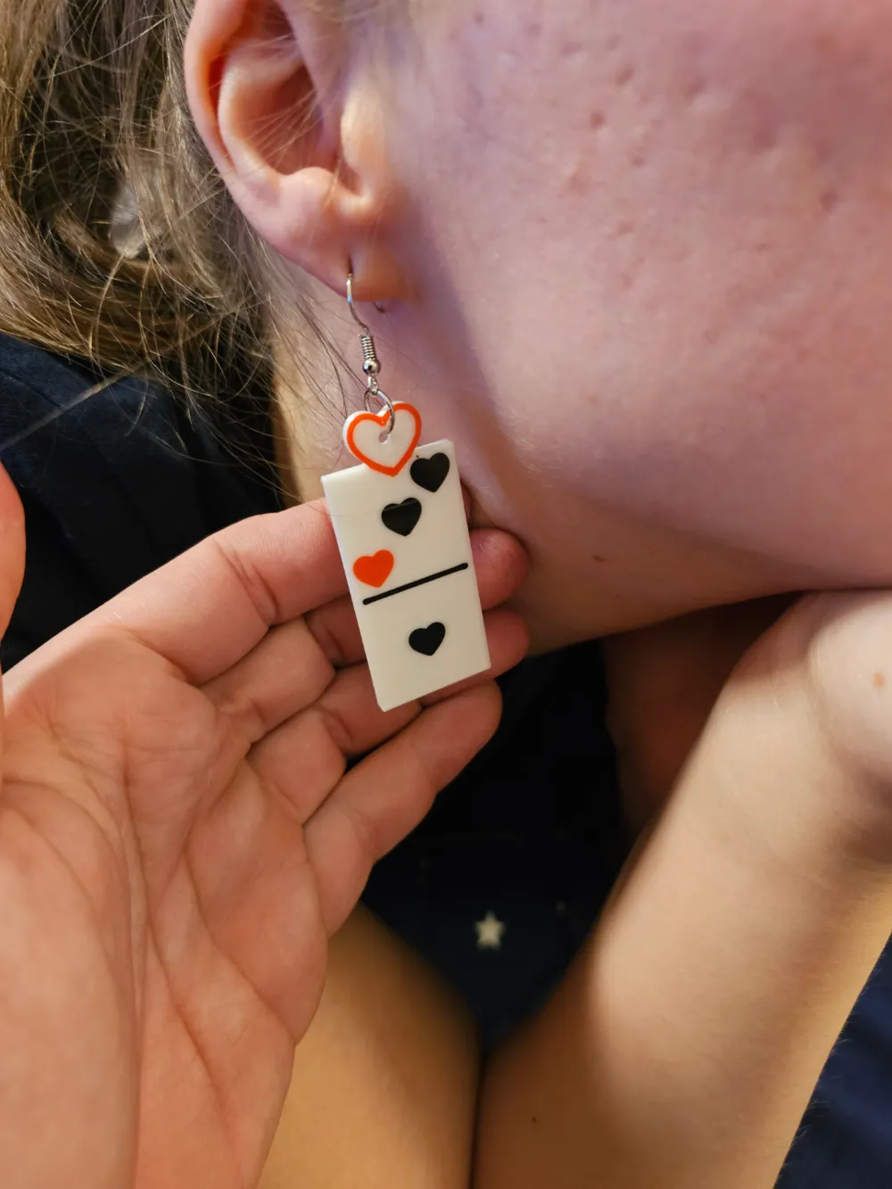 Heart Domino Earrings by Damarus - MakerWorld