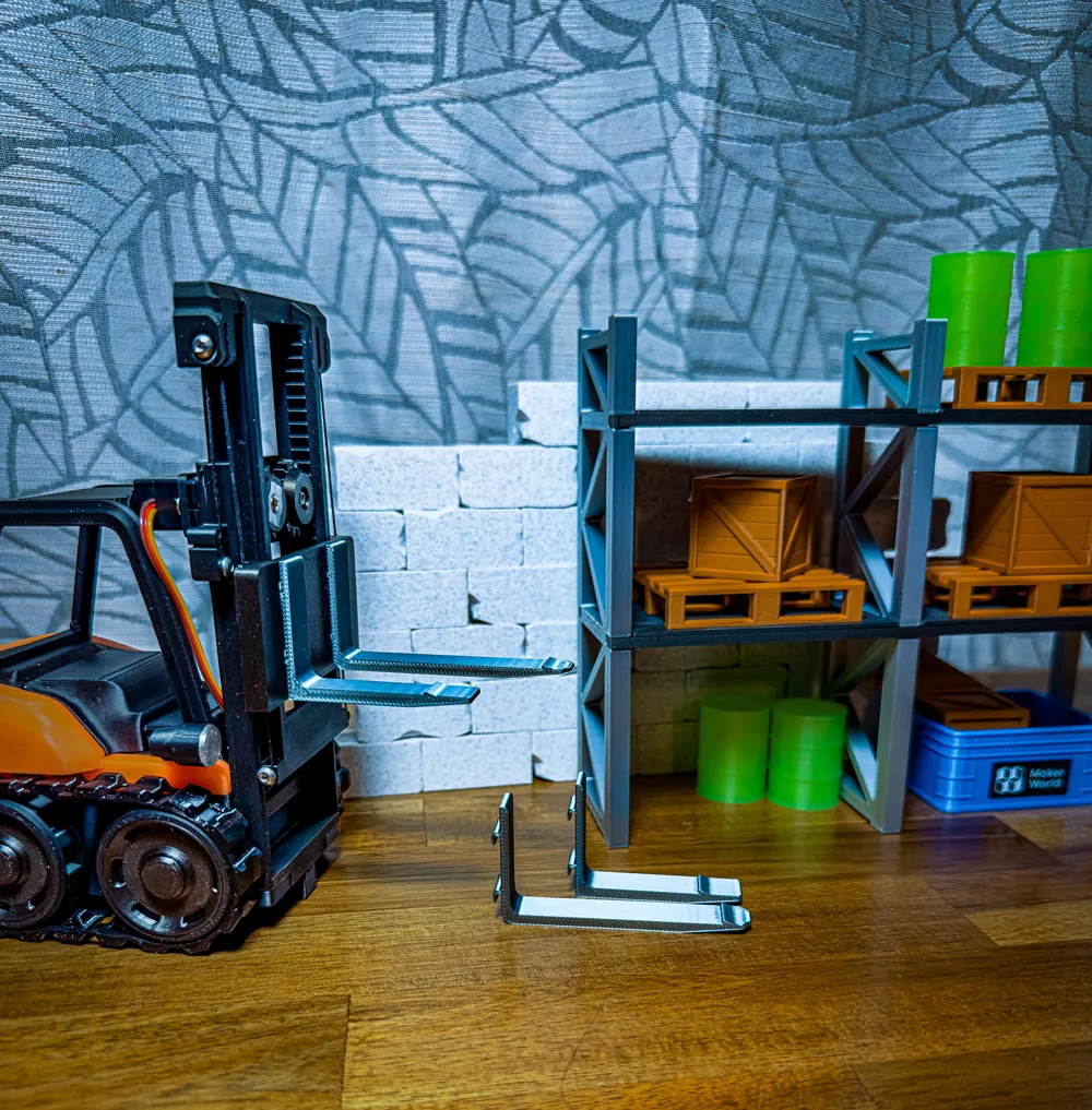 CyberBrick Upgraded Forks for Forklift - Free 3D Print Model - MakerWorld