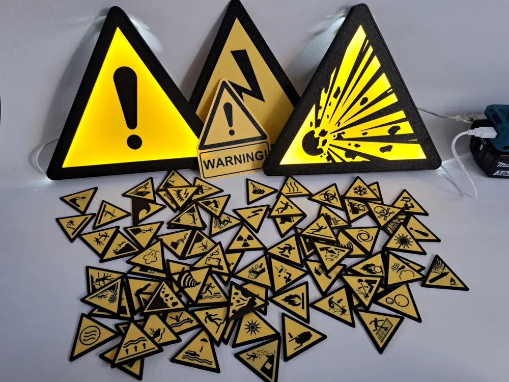 Warning - General Warning - W001 ISO 7010 Remixed by Drunken Monkey ...