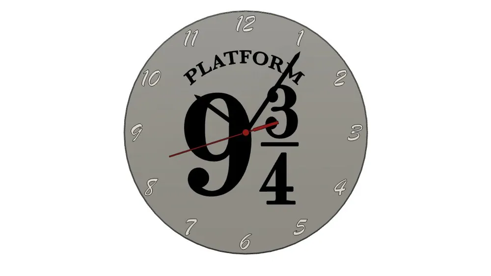 Harry Potter Platform 9 3/4 Clock - Free 3D Print Model - MakerWorld