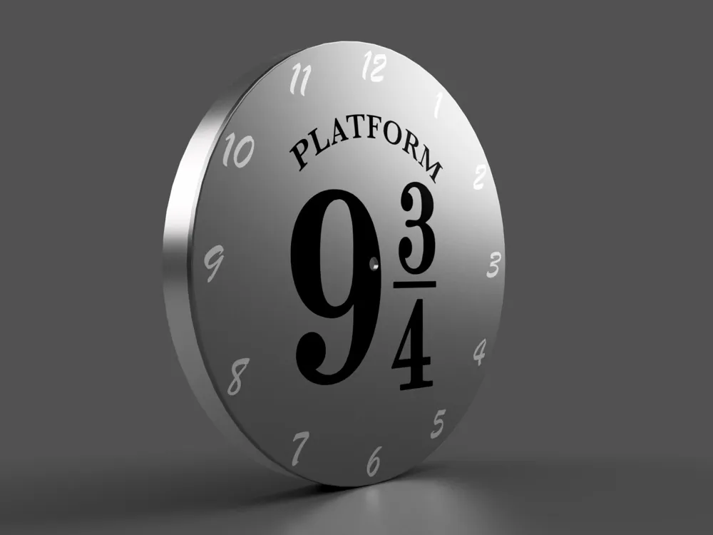 Harry Potter Platform 9 3/4 Clock - Free 3D Print Model - MakerWorld