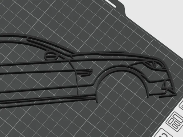 Silhueta BMW E92 M3 - Modelo gratuito para impressão 3D - MakerWorld