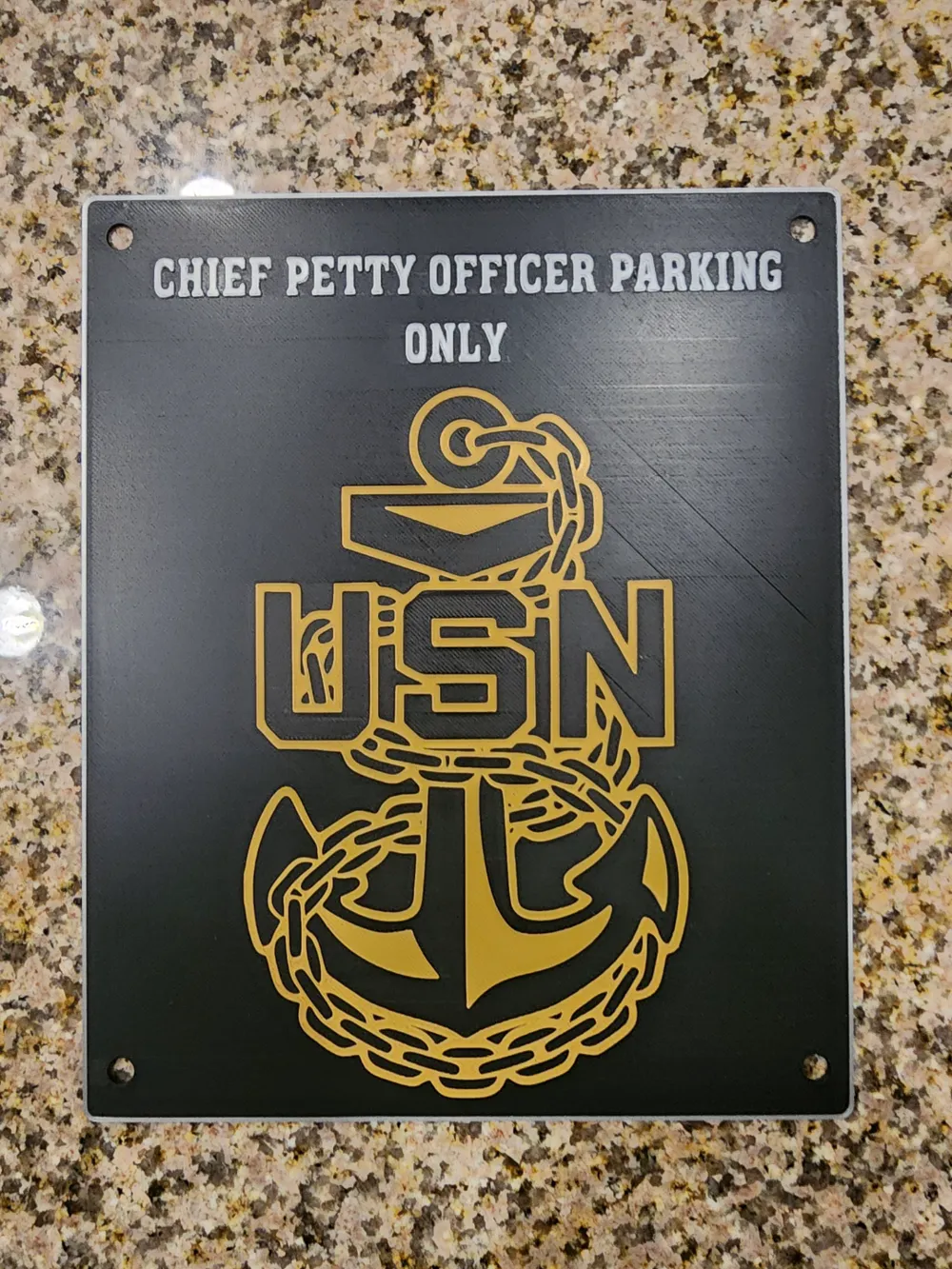 Chief Petty Officer Parking Sign by The Printed Ideas - MakerWorld