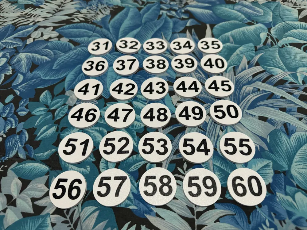 Progressive Numbers 1 - 30 / 31 - 60 by Giacomo92MakerWorld: Download ...