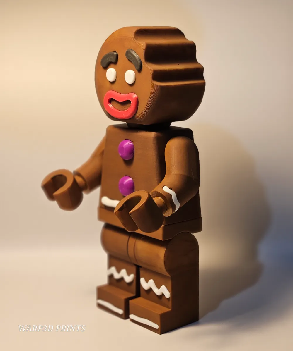 Big Brick *Gingy* Gingerbread Man - Free 3D Print Model - MakerWorld
