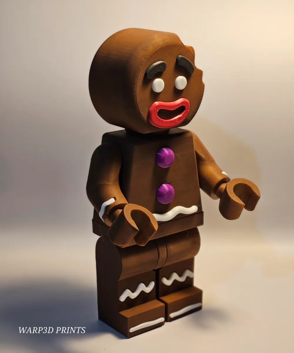 Big Brick *Gingy* Gingerbread Man - Free 3D Print Model - MakerWorld