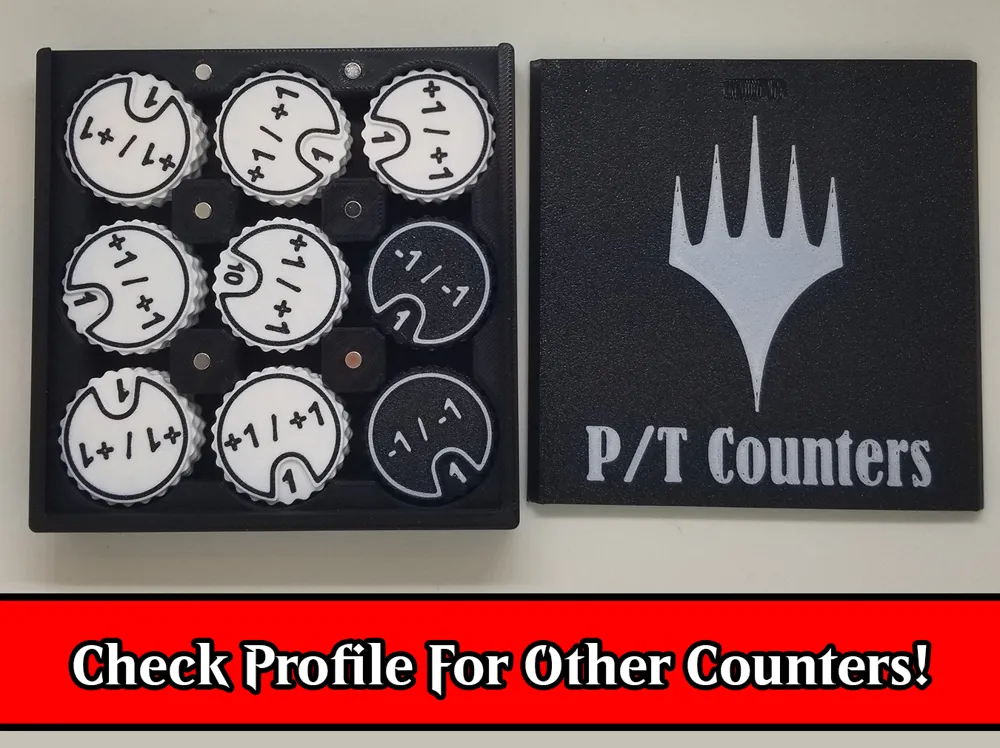 MTG -1/-1 Counter - Double Sided 1-20 Dial - Free 3D Print Model ...