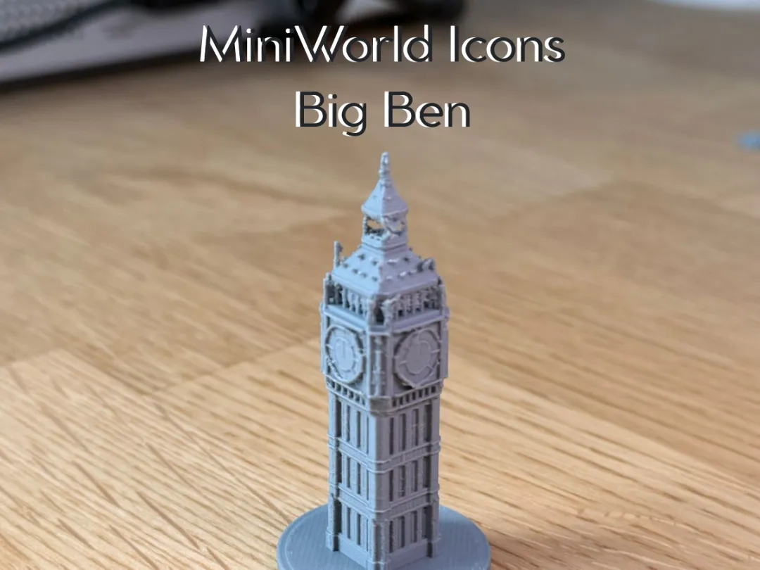 MiniWorld Icons – Big Ben - Free 3D Print Model - MakerWorld