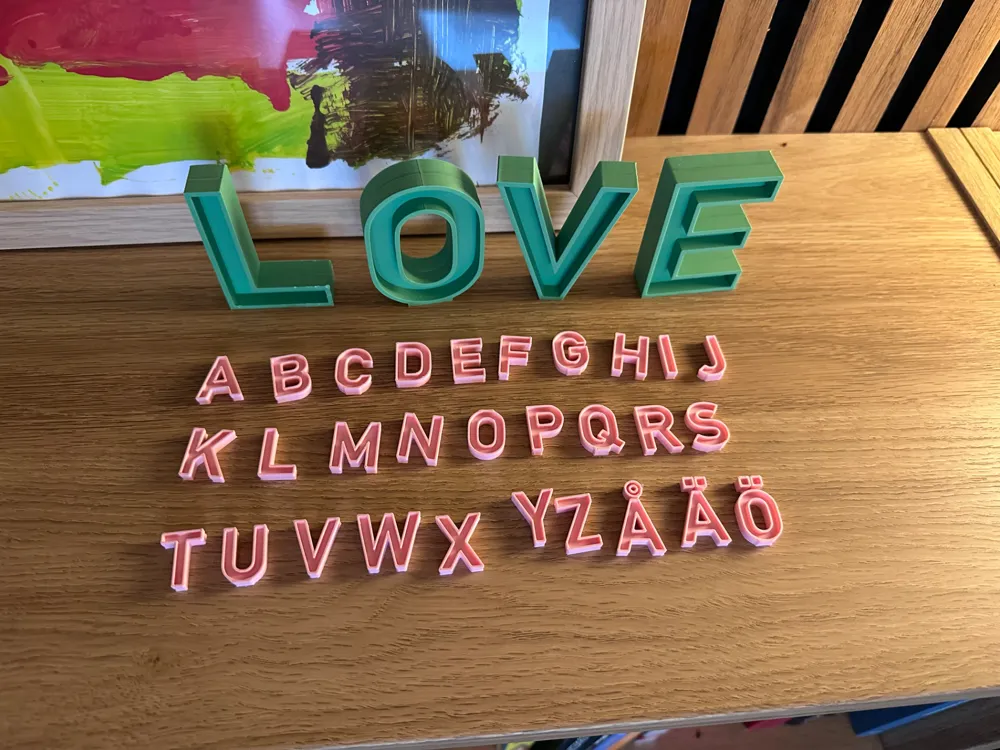 Alphabet Letters A Z Å Ä Ö Æ Ø 20mm By Daniel Norberg Makerworld