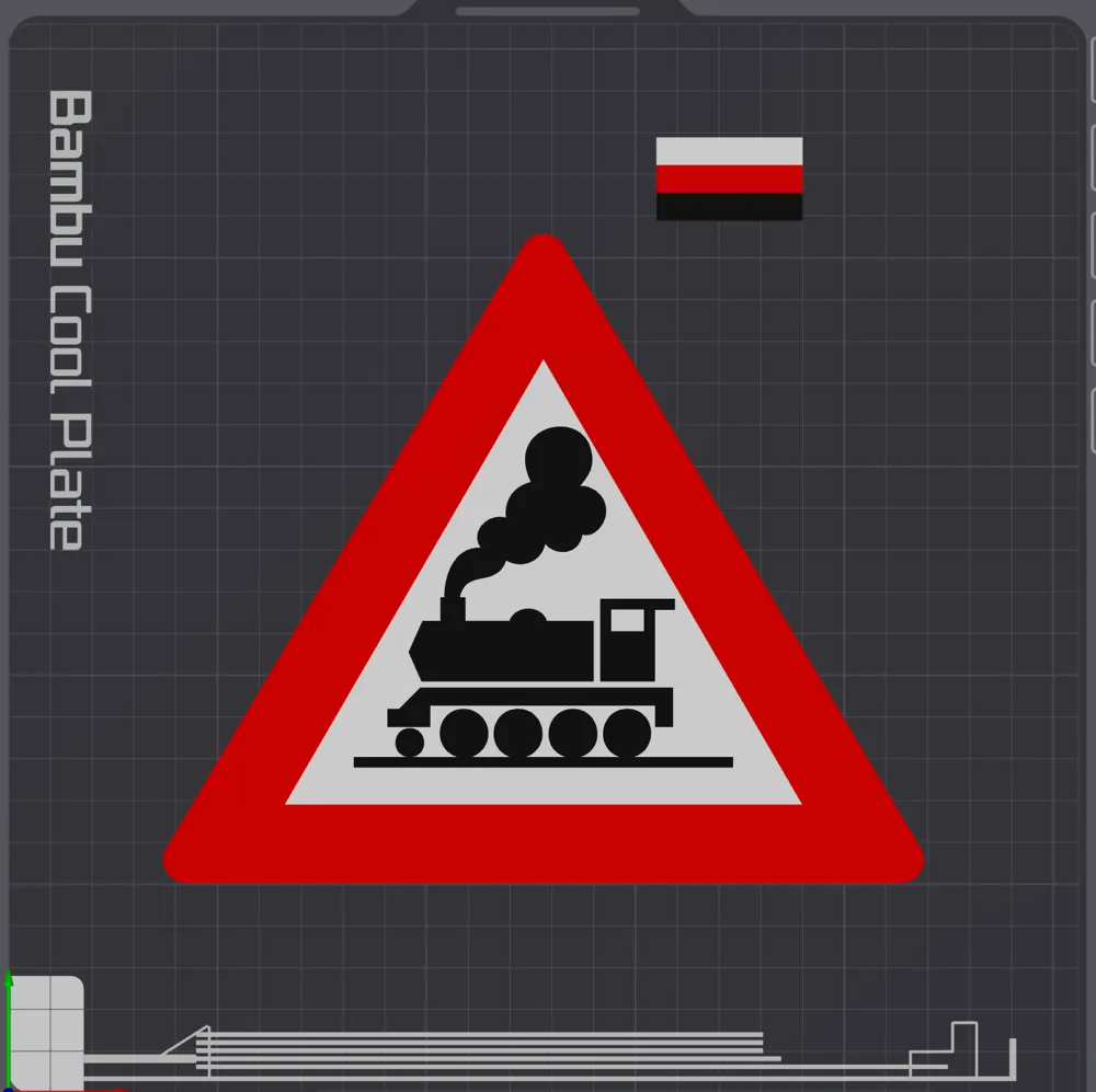 Train Warning Sign by dgauche - MakerWorld
