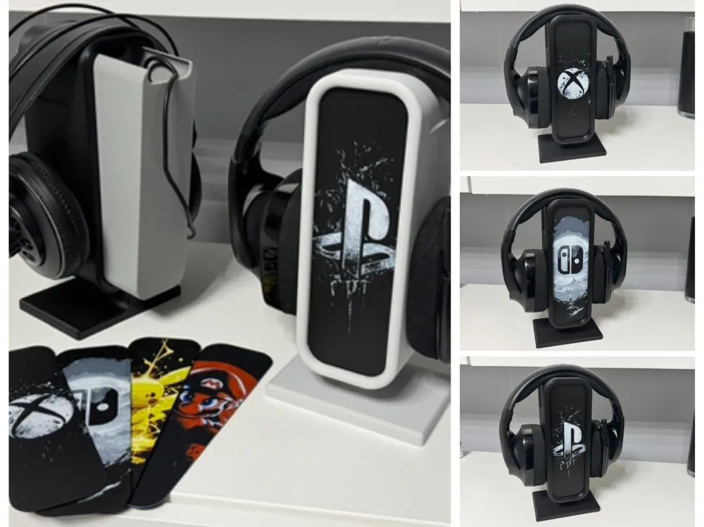 inlay for Headset / Headphone Stand Gaming Logos - Free 3D Print Model ...
