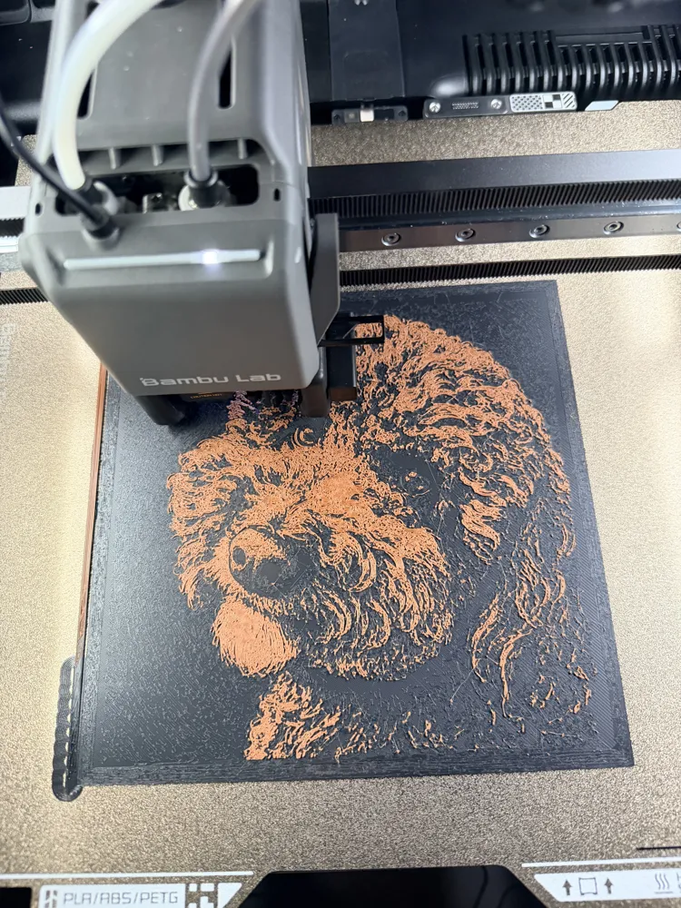 Goldendoodle Hueforge - Free 3D Print Model - MakerWorld