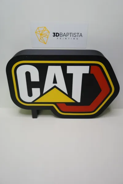 Caterpillar logo with light by 3D Baptista Printing - MakerWorld