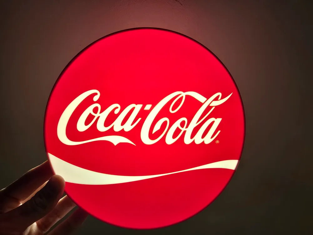 Coca Cola Lightbox Sign - Free 3D Print Model - MakerWorld