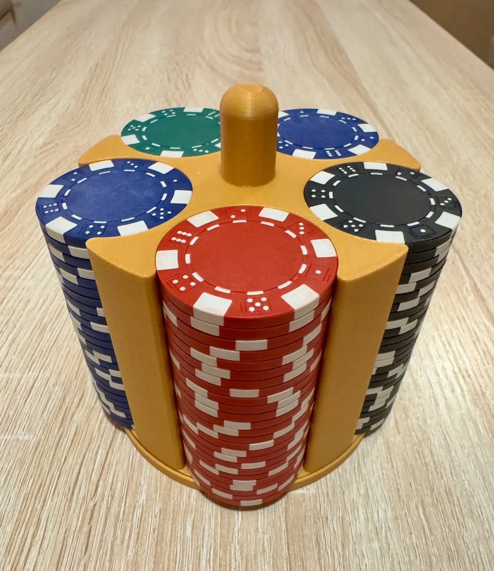 Rotating Poker Chip Holder by jonk MakerWorld: Download Free 3D Models