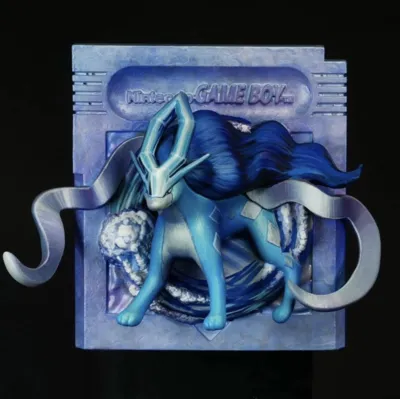 Suicune Pokemon Crystal Gameboy Nintendo Cartridge by ABC3D Models ...