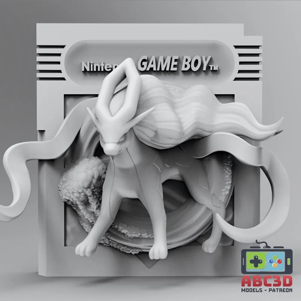 水君宝可梦水晶版Gameboy任天堂游戏卡带 来自 ABC3D - MakerWorld