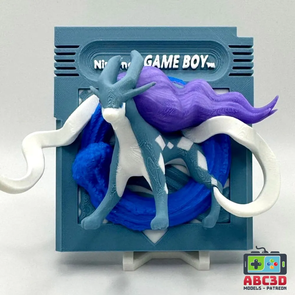 水君宝可梦水晶版Gameboy任天堂游戏卡带 来自 ABC3D - MakerWorld