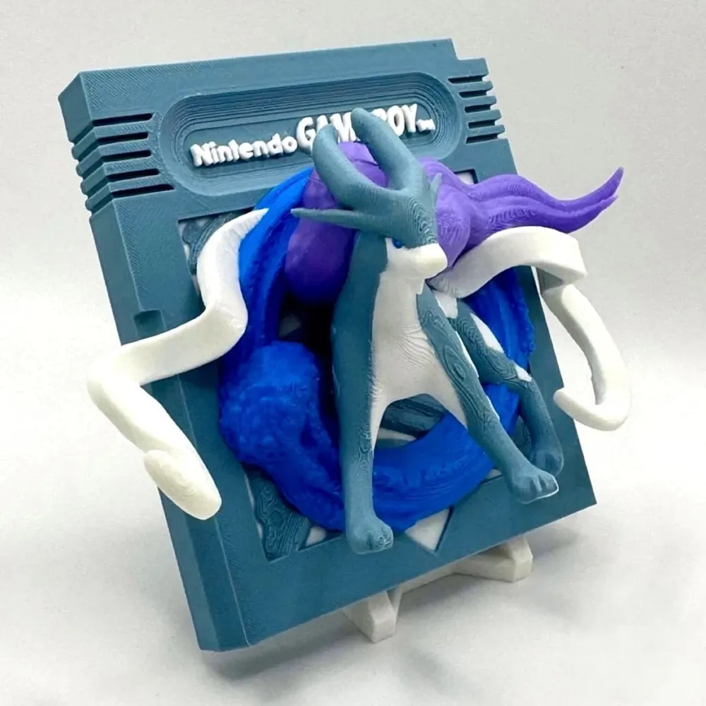 Suicune Pokemon Crystal Gameboy Nintendo Cartridge by ABC3D Models ...