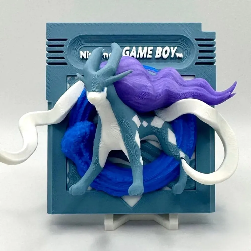 Suicune Pokemon Crystal Gameboy Nintendo Cartridge by ABC3D Models ...