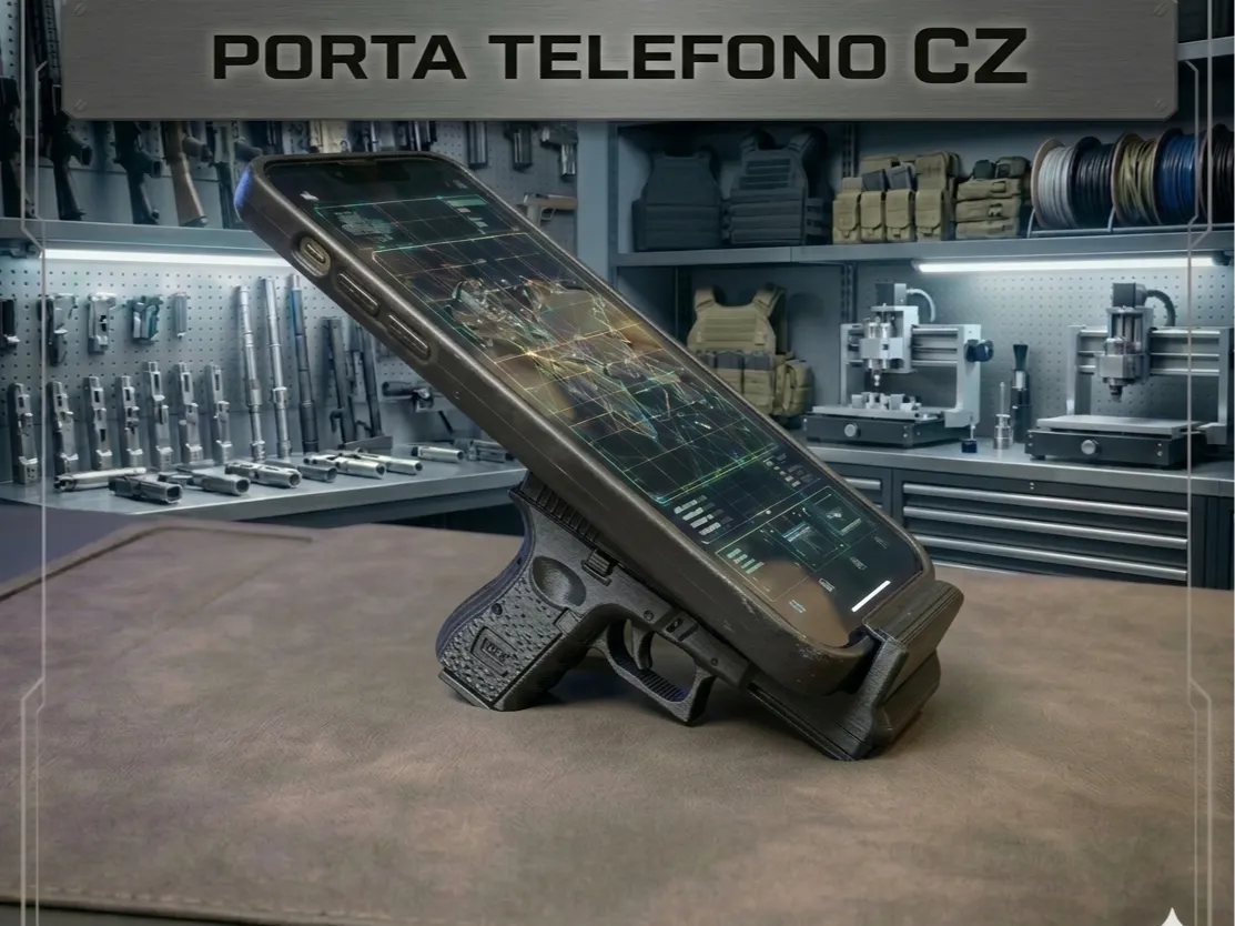 CZ stand phone holder - Porta telefono CZ - Modelo gratuito para ...