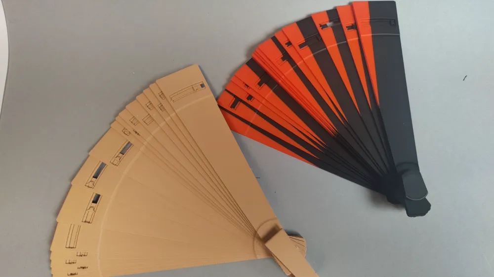 Hand Fan - Collapsible - Print in Place! - Free 3D Print Model - MakerWorld