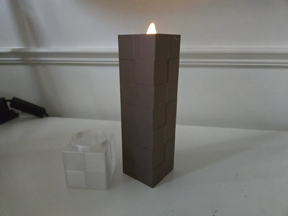 Pixel Torch - LED Tealight Holder - Free 3D Print Model - MakerWorld