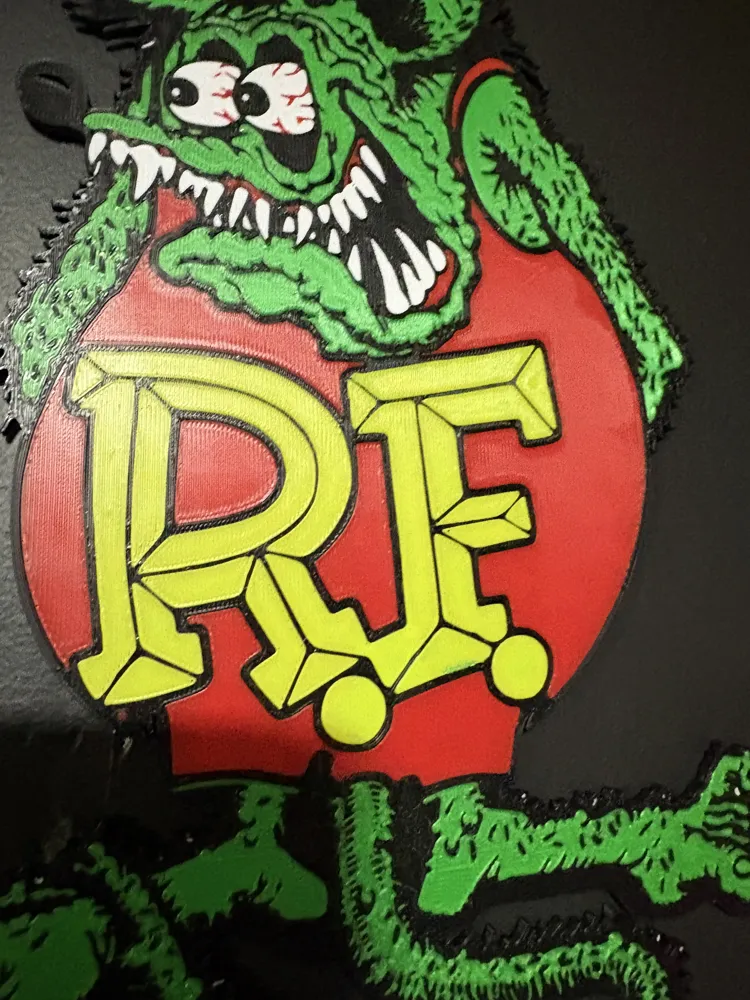 Rat Fink Wall Art (AMS LITE) - Free 3D Print Model - MakerWorld