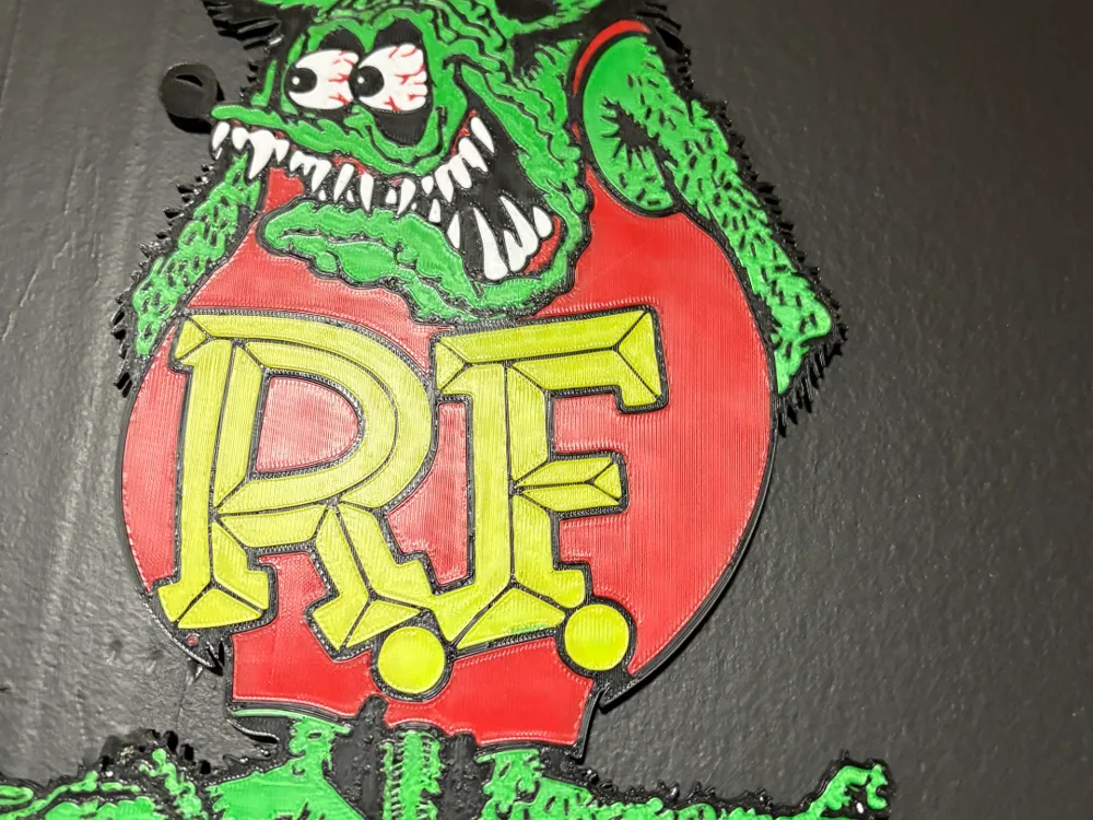 Rat Fink Wall Art (AMS LITE) - Free 3D Print Model - MakerWorld