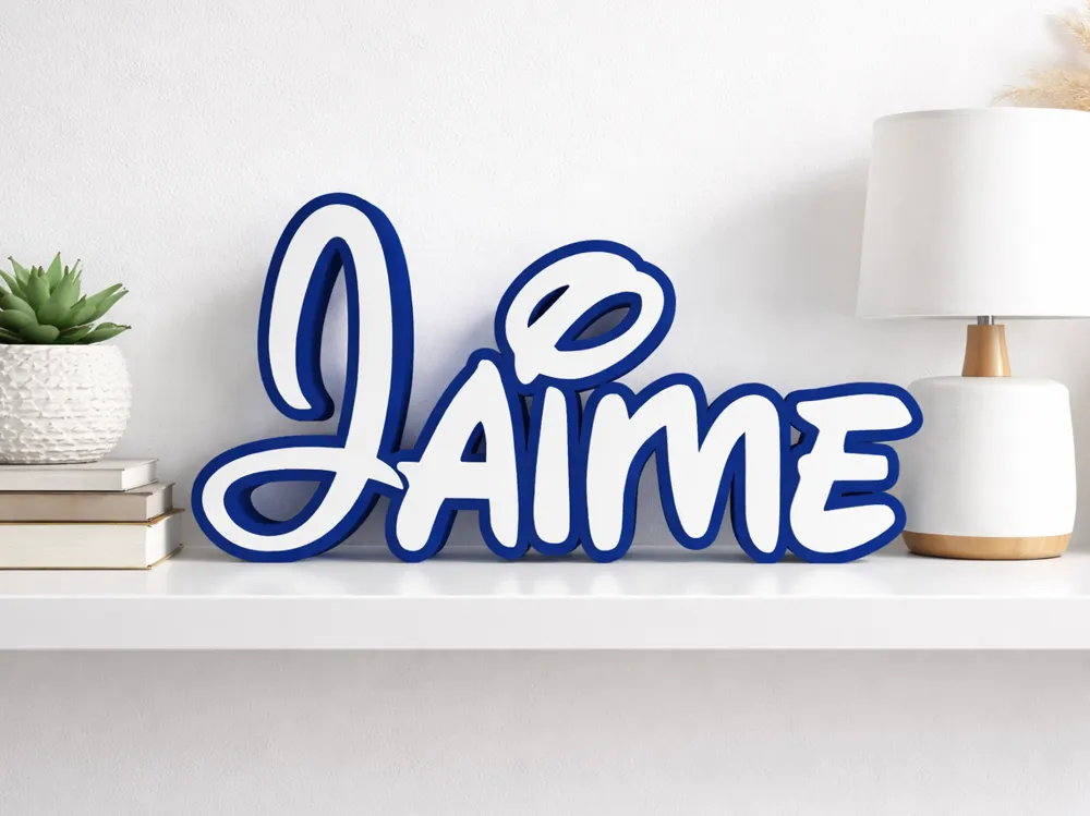 Jaime Name Disney Font - Free 3D Print Model - MakerWorld