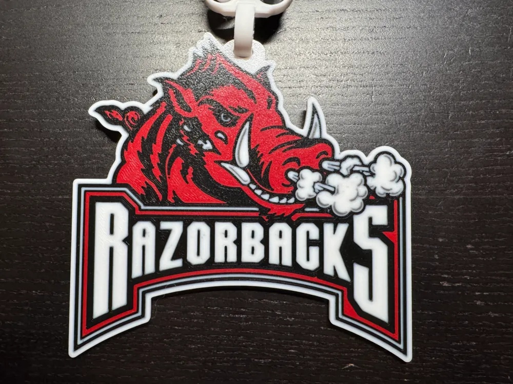 Arkansas Razorbacks Chain Pendant by mcropper03 MakerWorld: Download ...