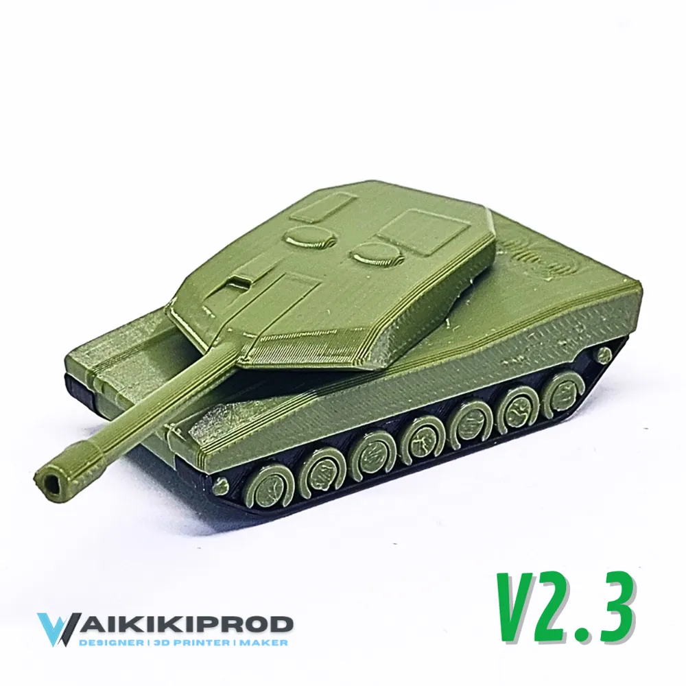 Leopard 2 Tank toy - print in place - Free 3D Print Model - MakerWorld