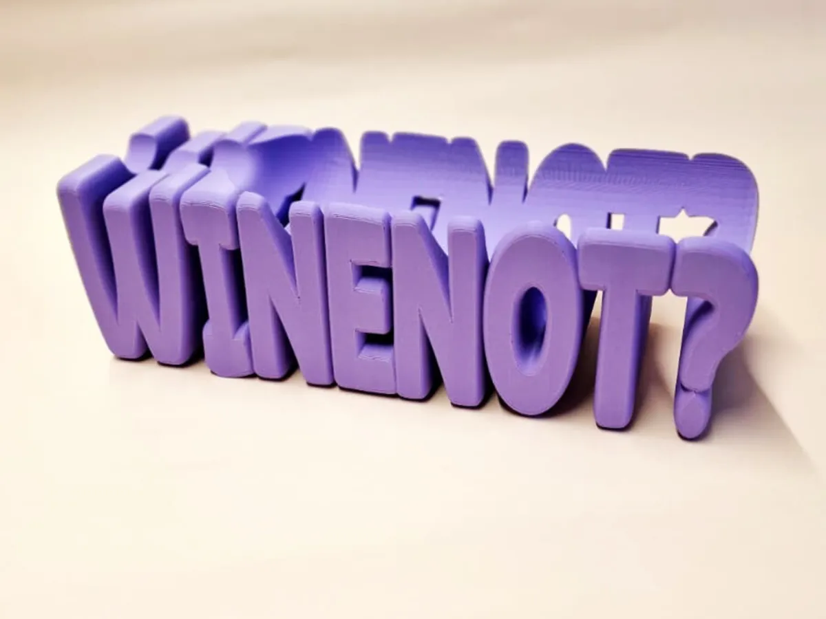 WINENOT? – Minimalist Wine Bottle Holder - Free 3D Print Model - MakerWorld