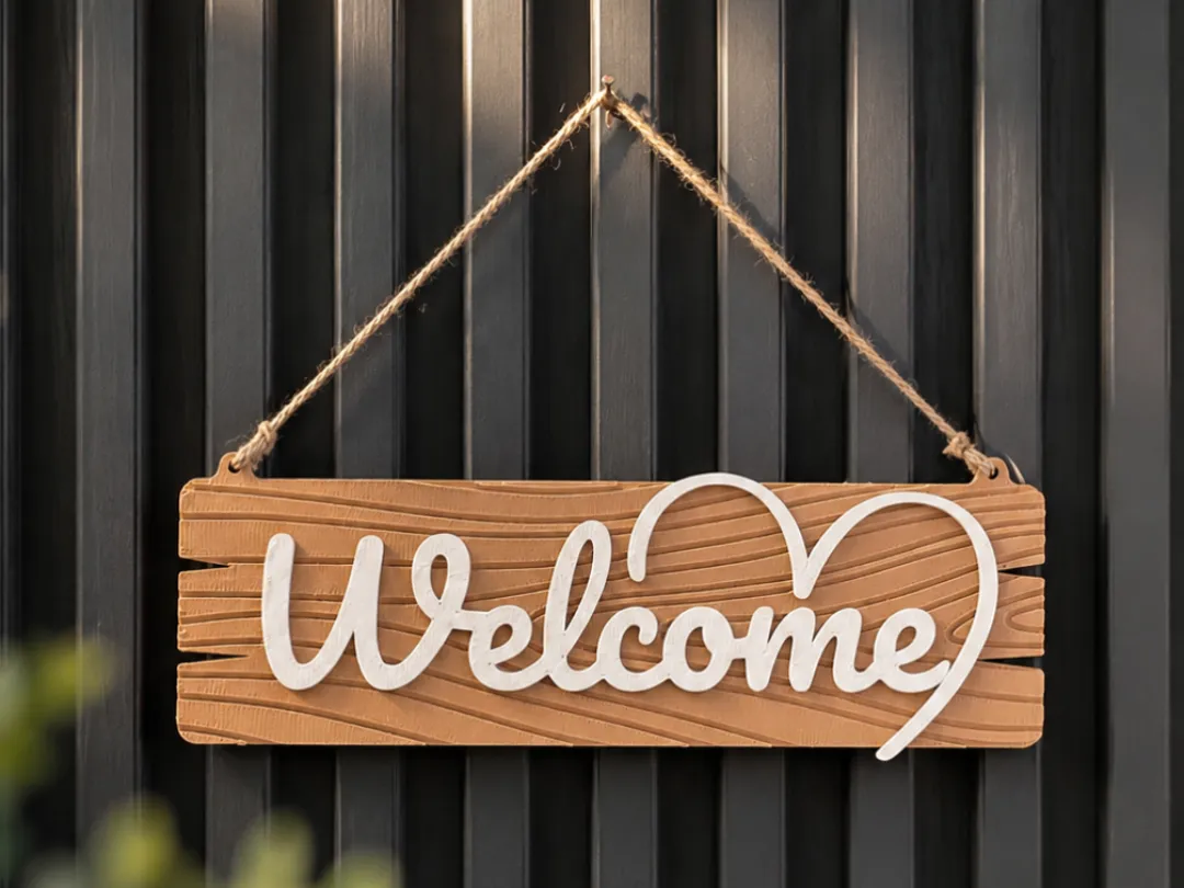 Wooden Customizable Sign | 6 Versions - Free 3D Print Model - MakerWorld