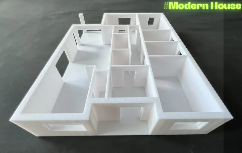 Modern House – A Realistic 3D Printable Home by StusiU MakerWorld ...
