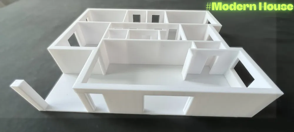 Modern House – A Realistic 3D Printable Home by StusiU MakerWorld ...
