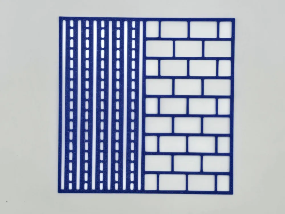 Brick and Stripe Geometric Stencil Pattern Design - Free 3D Print Model ...