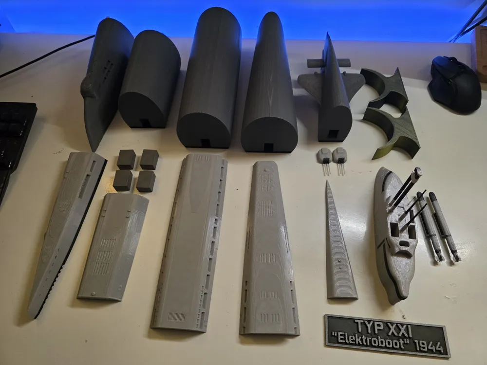 Type XXI German WW2 U-Boat Submarine Model 1:72 - Free 3D Print Model ...