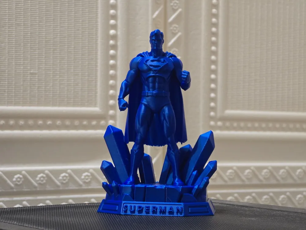 Superman: The Man of Steel on Kryptonite Pedestal - Free 3D Print Model ...