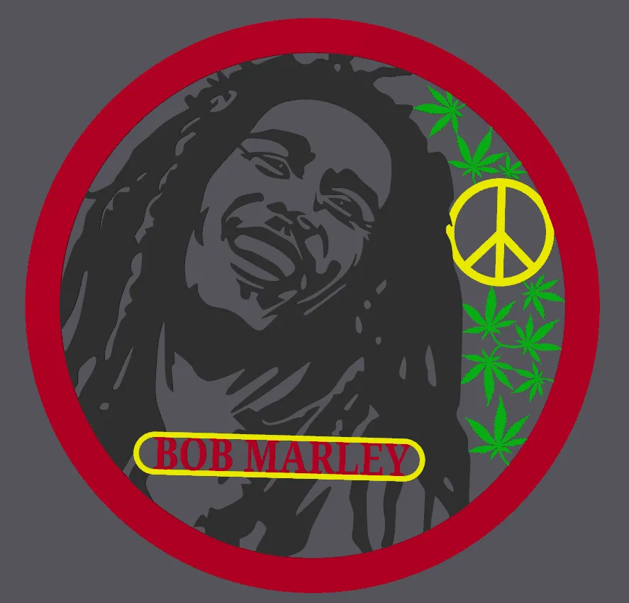 Ring Bob Marley by BewanMakerWorld: Download Free 3D Models