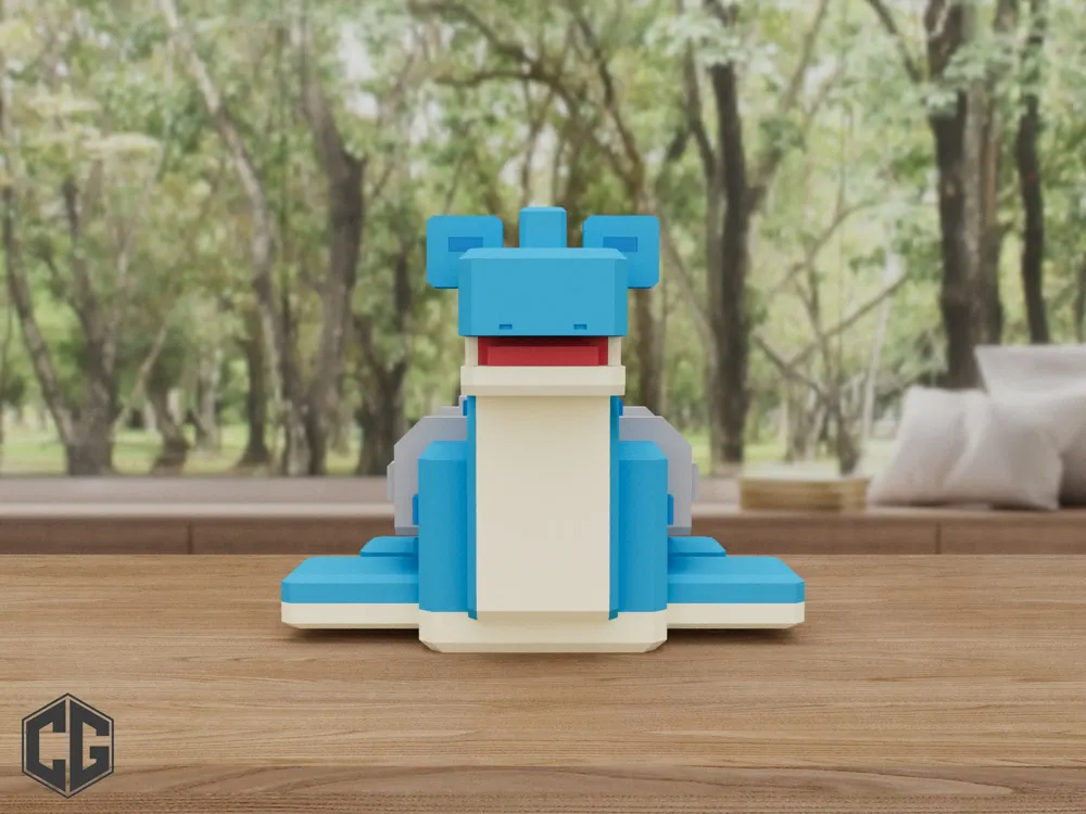 Lapras Pokemon Voxel Multipart - Free 3D Print Model - MakerWorld