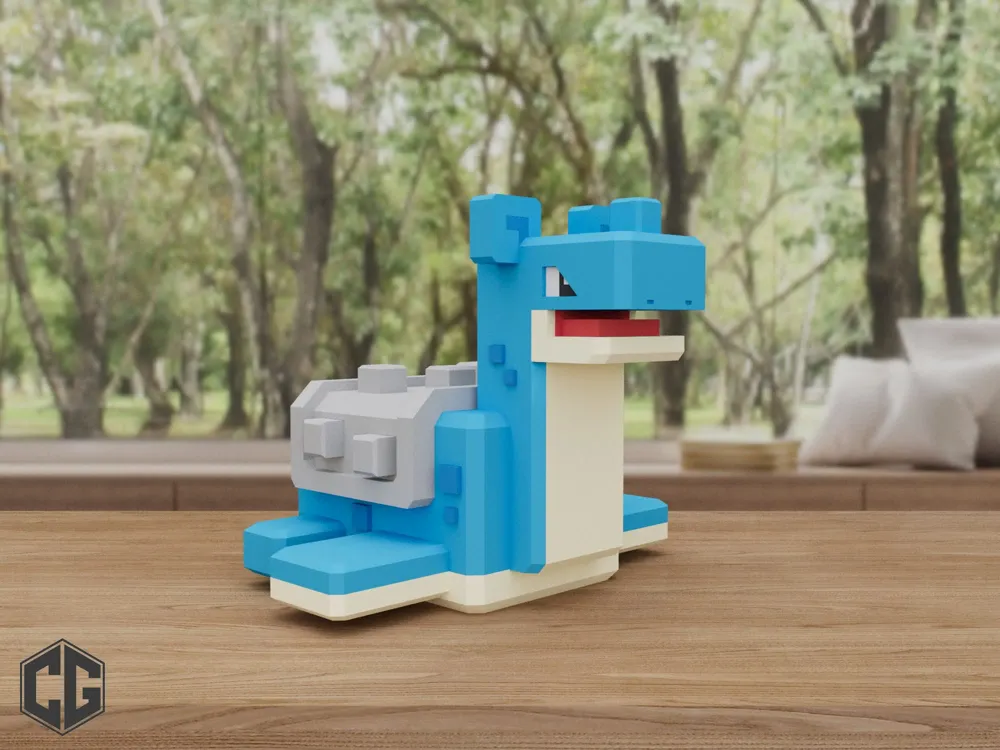 Lapras Pokemon Voxel Multipart by CG3D MakerWorld: Download Free 3D Models